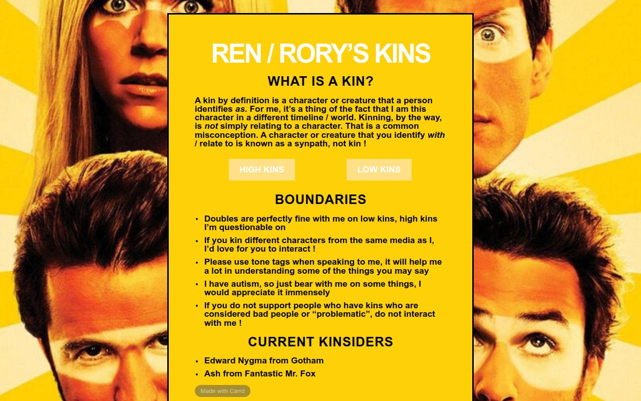 ren / rory’s kins